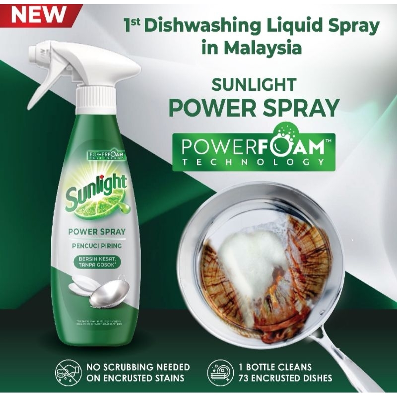 Sunlight Power Spray Dishwashing Liquid 300ml | Shopee Malaysia