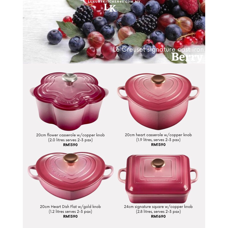 Le Creuset Signature Cast Iron (Berry) | Shopee Malaysia