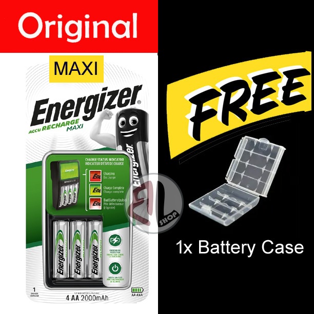 Official Energizer Recharge Maxi Includes 4x AA 2000mAh Rechargeable ...