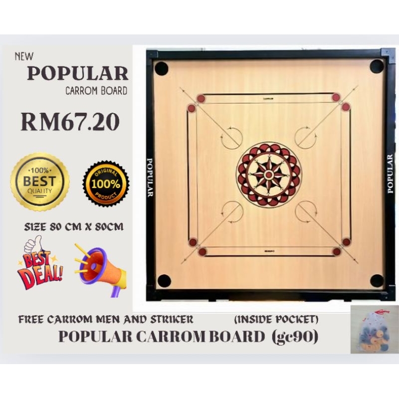 Popular Carrom Board (GC90) | Shopee Malaysia