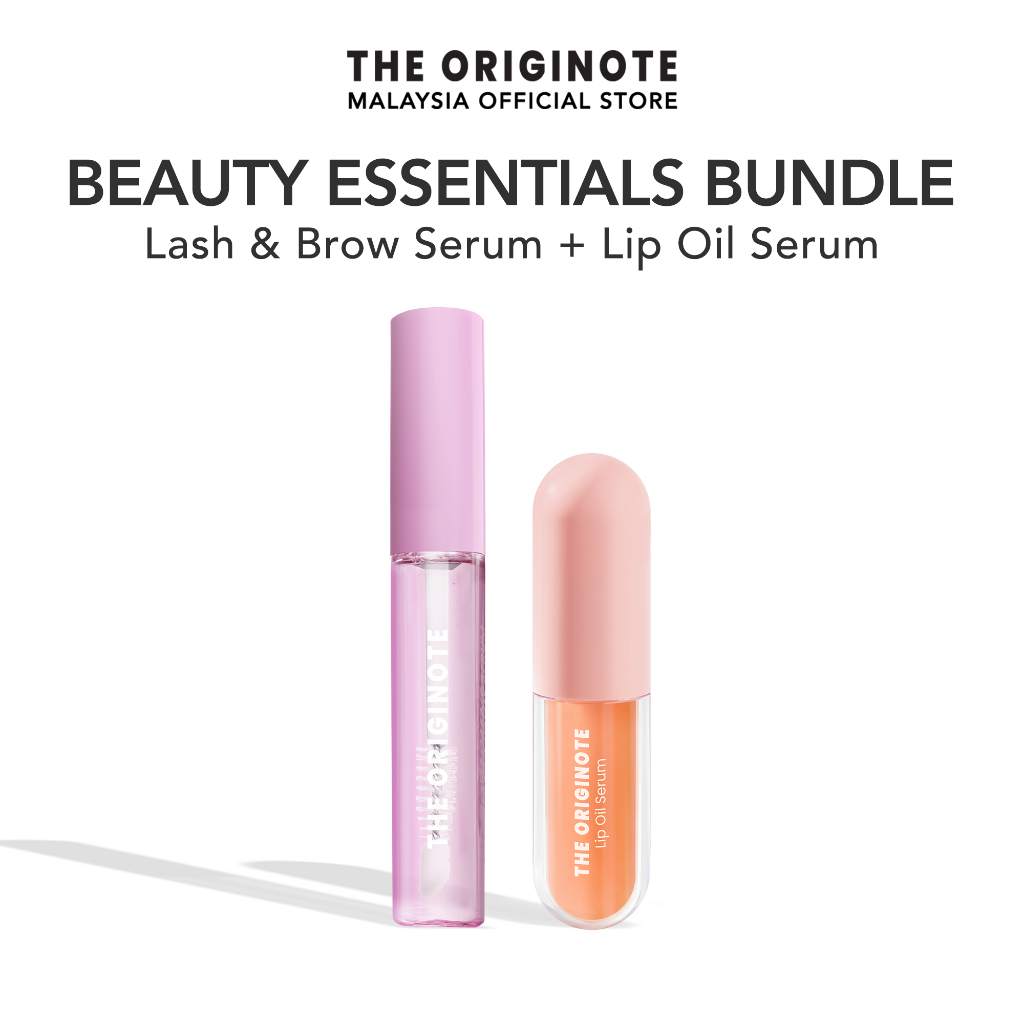 The Originote Bundle 2in1 Beauty Essentials Lash Brow + Lip Oil Serum - Vitamin Lip Serum + 2in1 ...