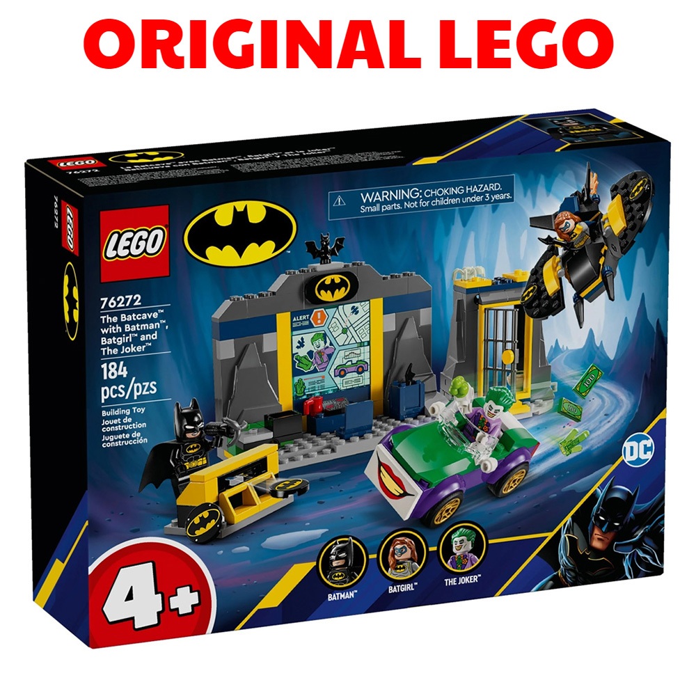 LEGO 76272 DC Batman The Batcave with Batman Batgirl and The Joker ...