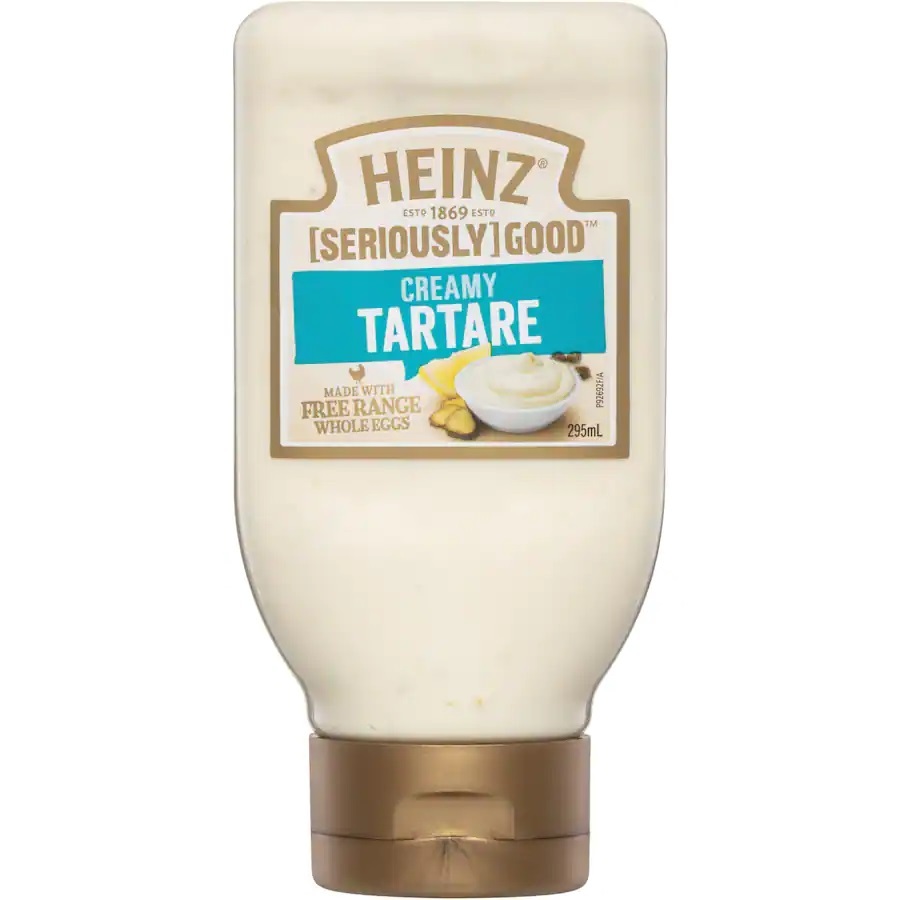 Heinz Seriously Good Creamy Tartare Sauce, Free Range Whole Eggs, 295ml ...