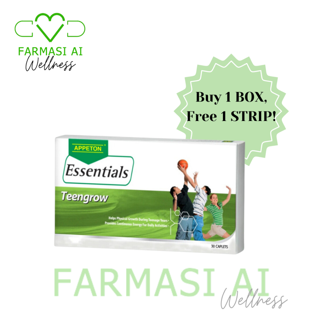 [FOC 1 strip! ] Appeton Essentials Teengrow 30 Caplets (Exp Date: 09/ ...