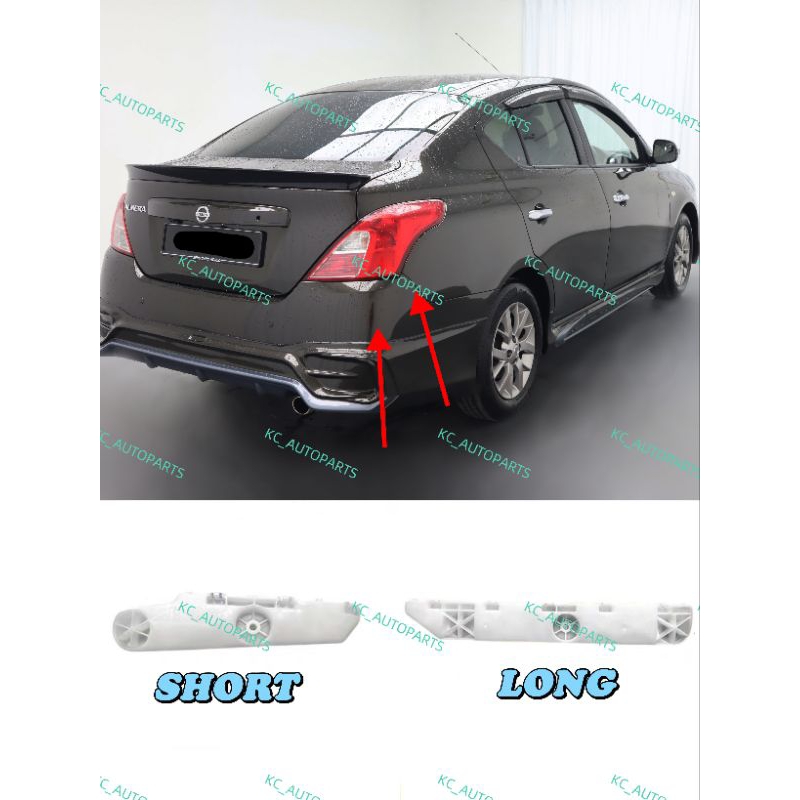NISSAN ALMERA N17L 2012 -2019 REAR BUMPER SIDE BRACKET / BELAKANG ...