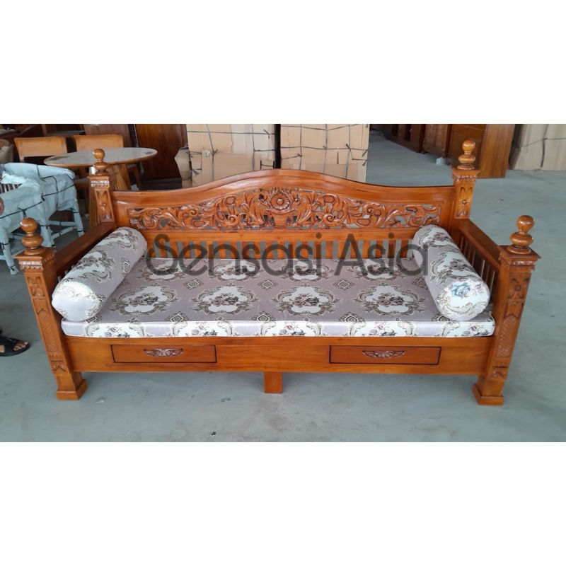 Daybed Jati / Daybed Kayu Jati / Sofa Bed Kayu Jati Teak wood Daybed ...