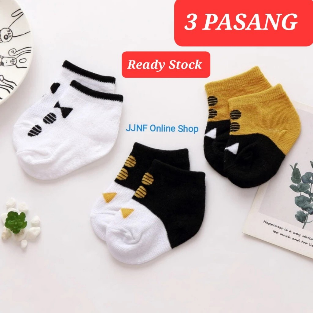 (3 Pasang)Stokin Bayi Buku Lali Stoking 6-12 bulan Stokin bayi Leggings ...