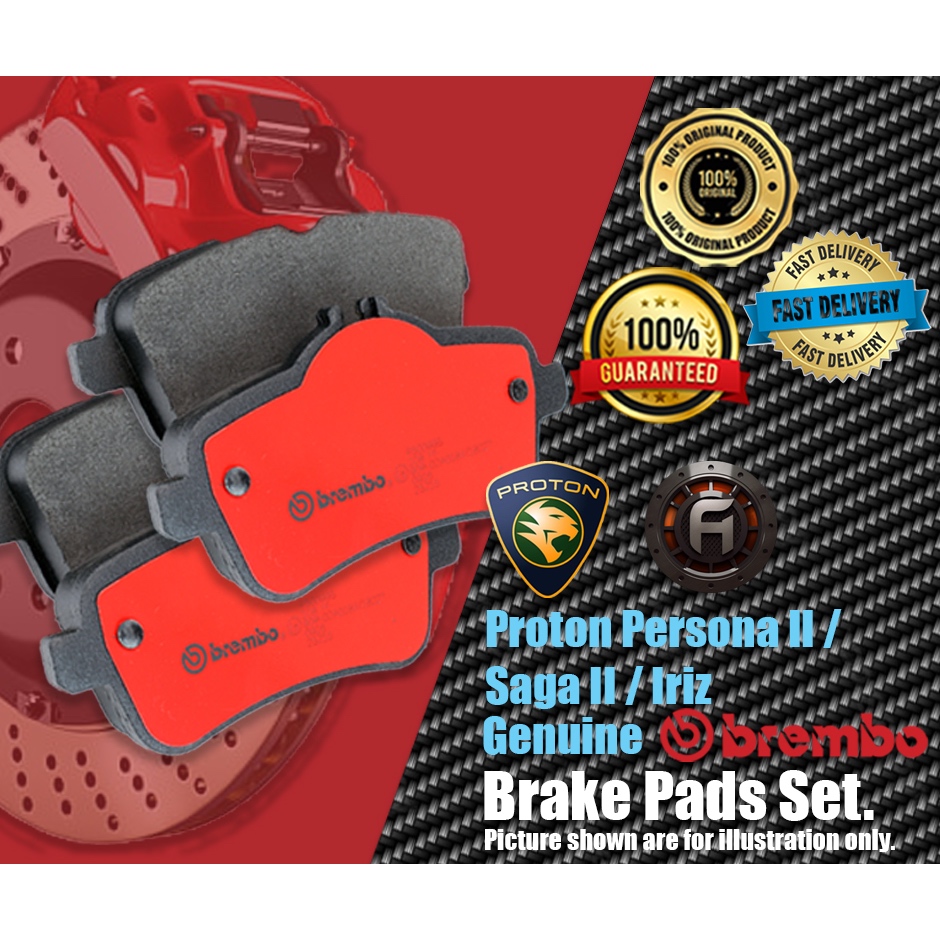 PROTON PERSONA II / SAGA II / IRIZ | BREMBO FRONT BRAKE PADS SET (4PCS ...