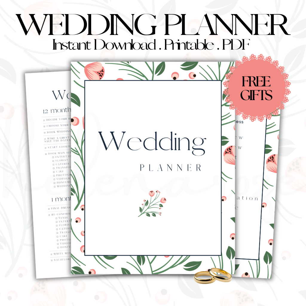 Wedding Planner Printable PDF, Planner Book, Checklist Kahwin, Wedding ...