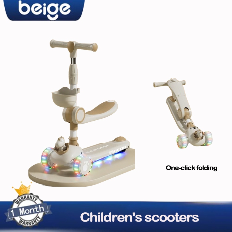 Beige kids scooter skuter budak Adjustable Balance scooter for kid ...