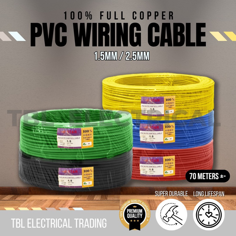 PVC Insulated Cable 1.5mm 2.5mm PVC Cable Electric Wiring Cable Auto Control Cable MADE IN ...
