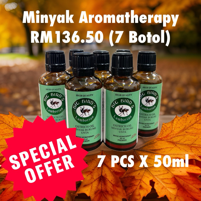 Minyak Aromatherapy -7 btl X 50ml-MELEGAKAN STRESS,SARAF,KEBAS,SLIP ...