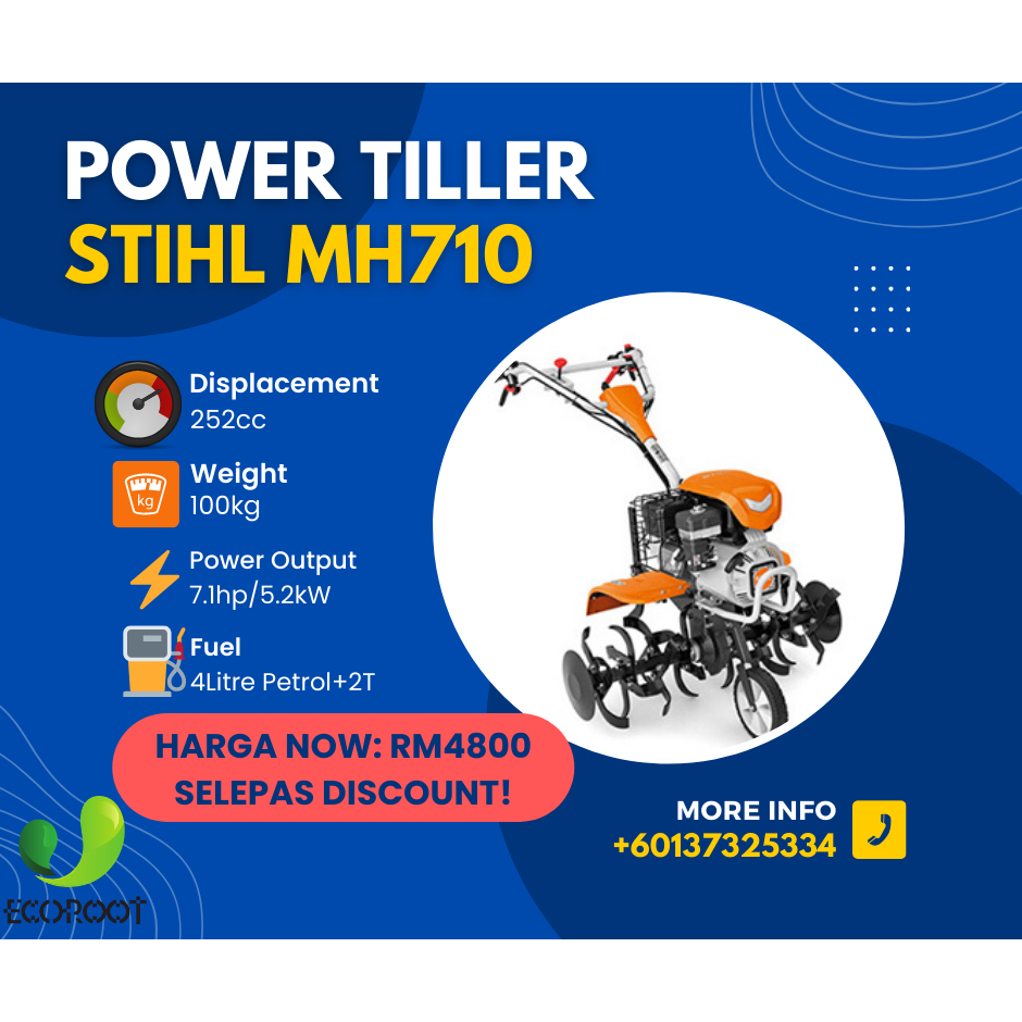 ECOROOT:100%ORIGINAL STIHL MH710 TILLER MACHINE UNTUK PENGOREK TANAH ...