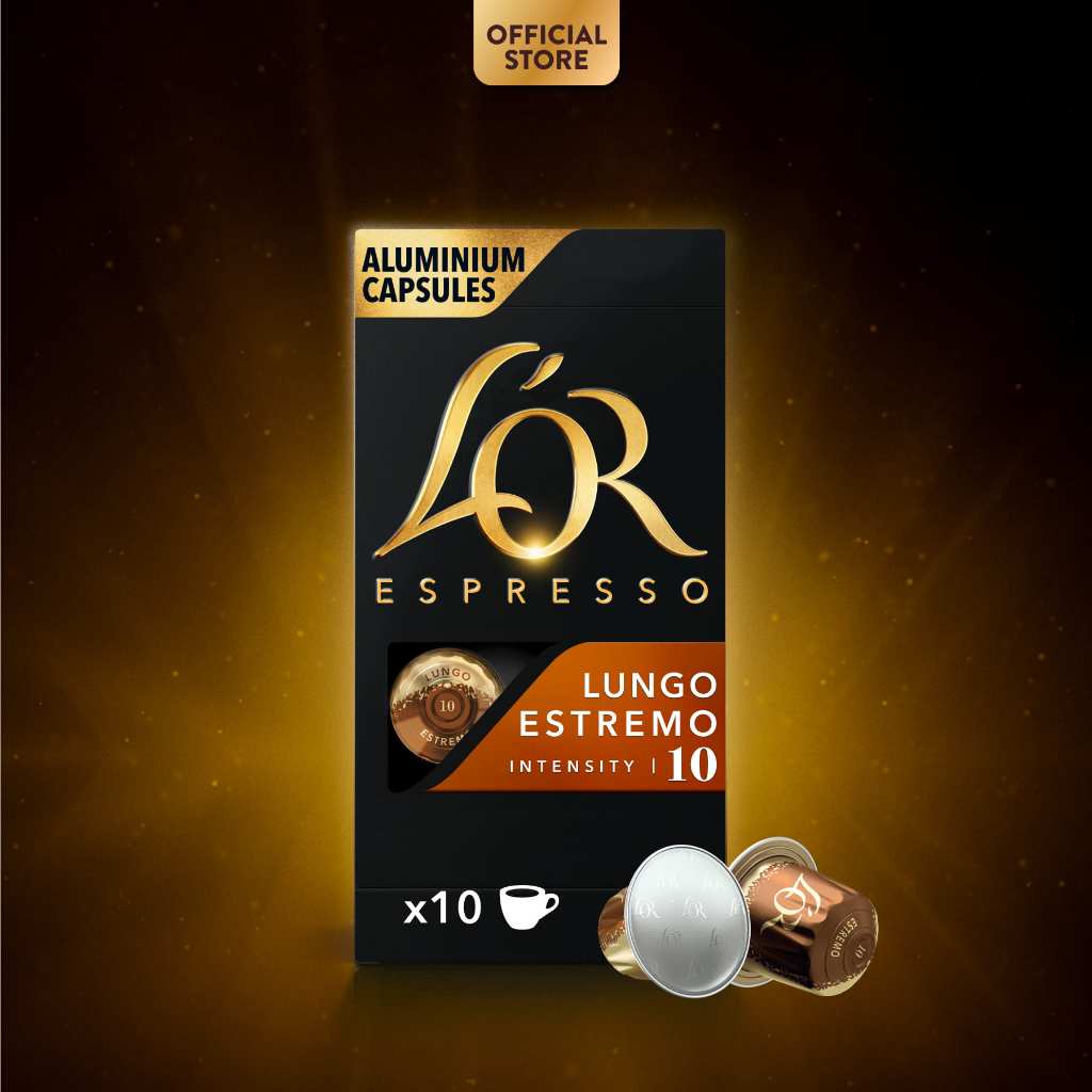 L’OR Espresso Lungo Estremo Intensity 10 Coffee Capsules- Compatible ...