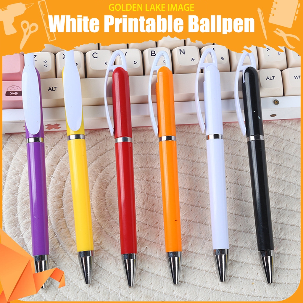 Bamboo Pen, White Printable 0.5/1mm Ballpen Using Laser Decal Uv ...