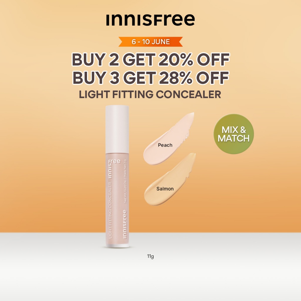 [6 - 10 JUN ONLY] INNISFREE Light Fitting Concealer 7g | Shopee Malaysia