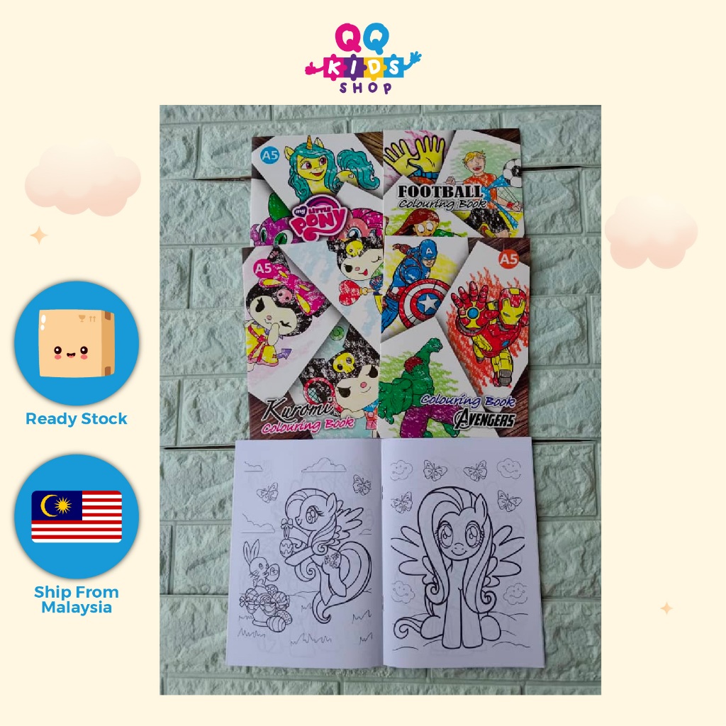 A5 Children Cartoon Design Colouring Book / Color Book / Buku Mewarna ...