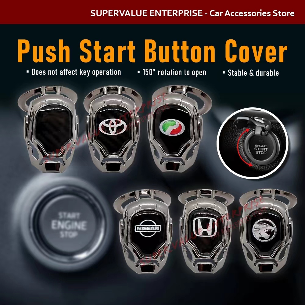 Car Push Start Button Cover Alloy Car Engine Ignition Cover Perodua ...