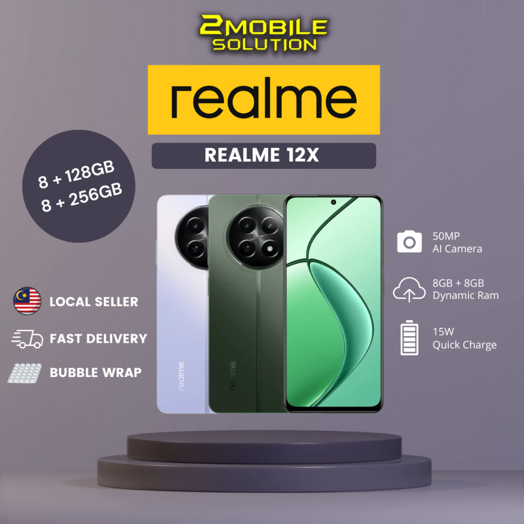REALME 12x [ 8+128GB | 8+256GB ] 5G 6nm Chipset | Smoother and Faster ...
