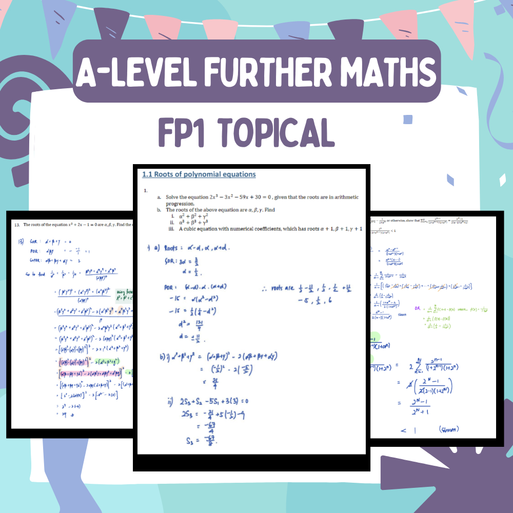 A-LEVEL Further Mathematics Topical Questions (FP1) | PDF | Shopee Malaysia