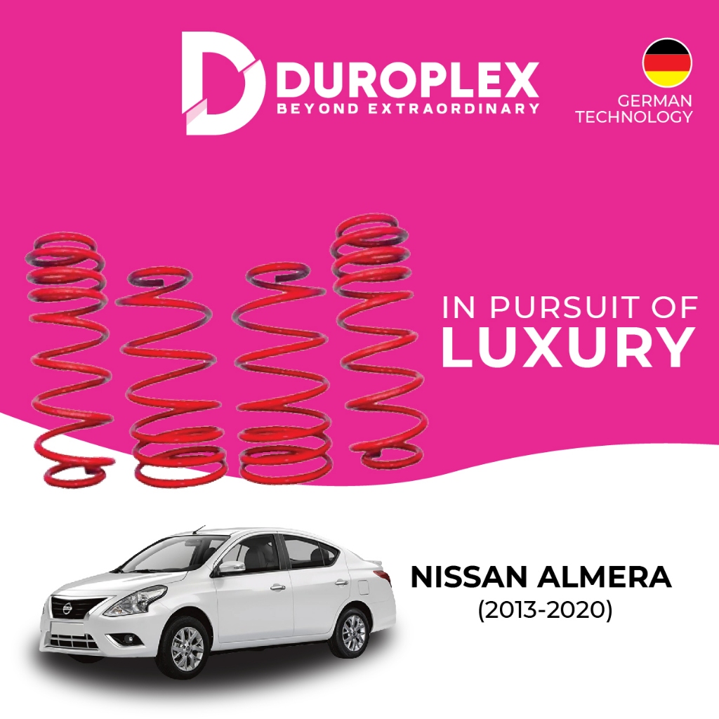 DUROPLEX Full Set Heavy Duty Lowered Sport Spring Nissan Almera N17 ...
