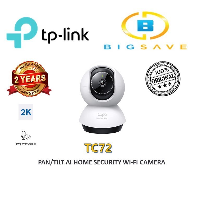 TP-LINK TAPO TC72 2K 4MP PAN/TILT AI HOME SECURITY WI-FI CAMERA | Shopee Malaysia