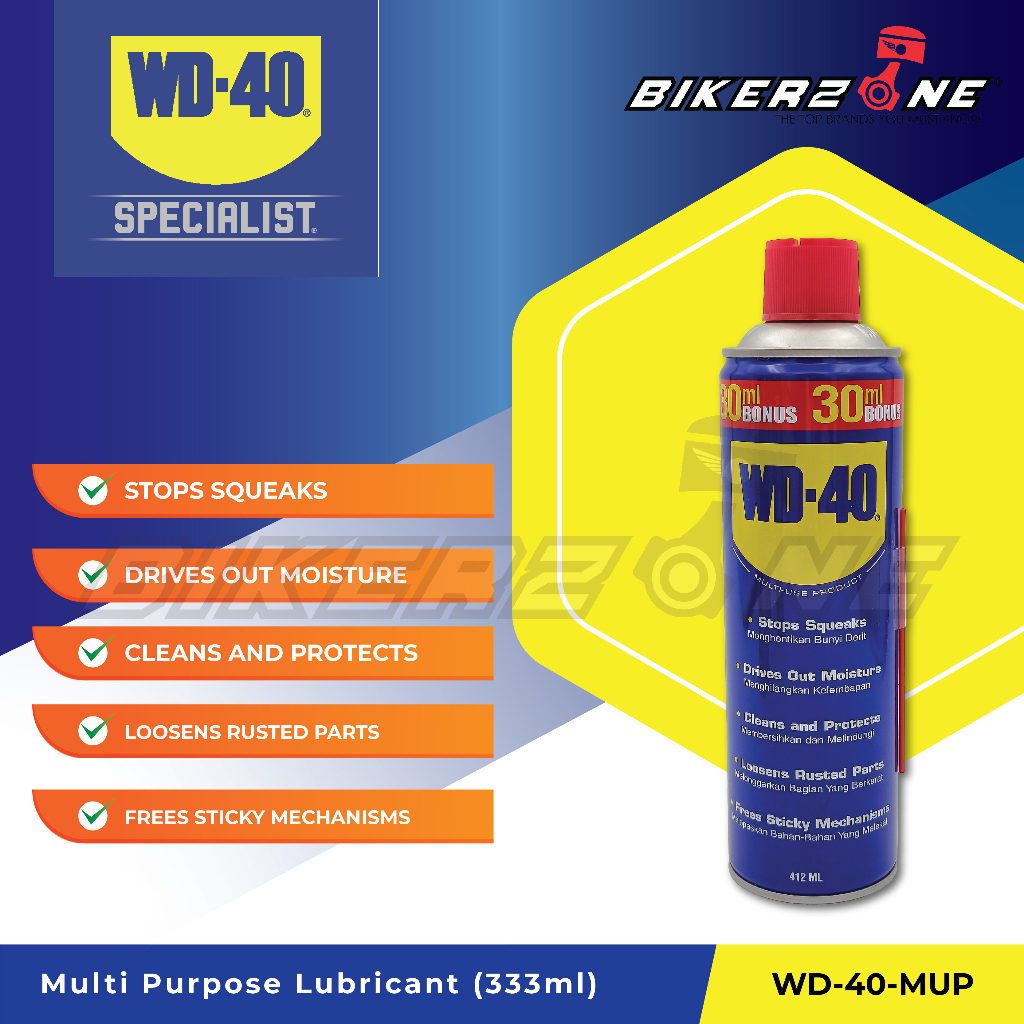 WD-40 AUTOMOTIVE Multi Purpose Lubricant (333ml) by Bikerzone Official Store | Shopee Malaysia