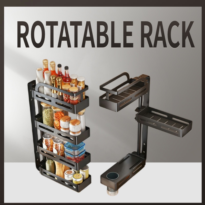 Kitchen Corner Shelf Spice Wall-Mounted Wall Spice Rack Storage ...