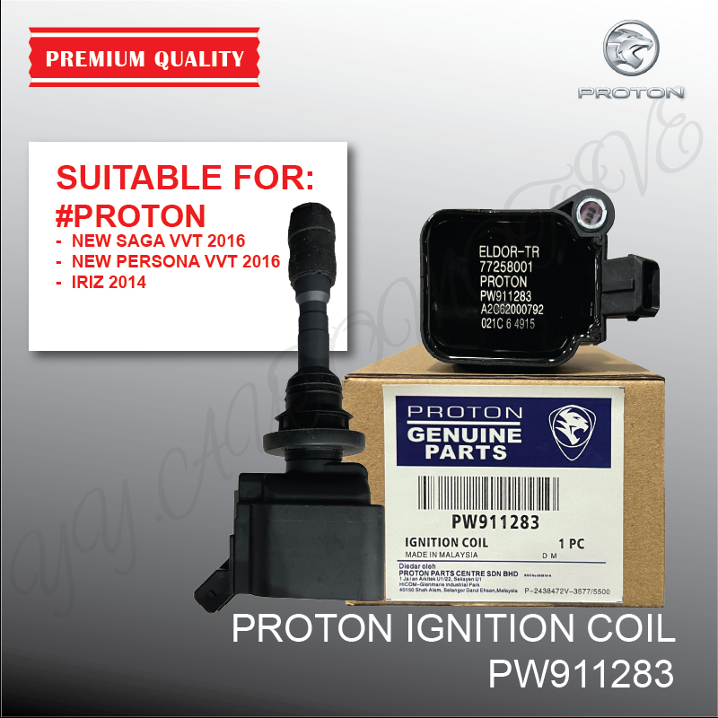 NEW ORI PROTON PLUG COIL PW911283 IRIZ 2014 SAGA VVT 2016 PERSONA VVT ...