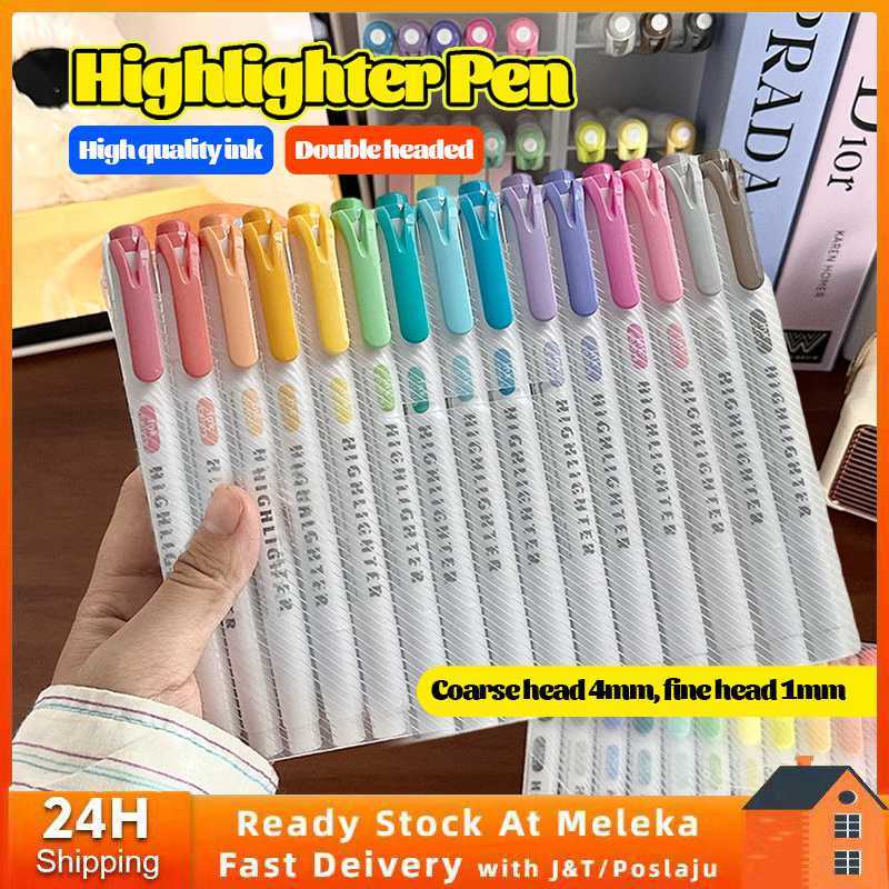️30 Color Creative Double-headed Highlighter Set Student Classroom ...