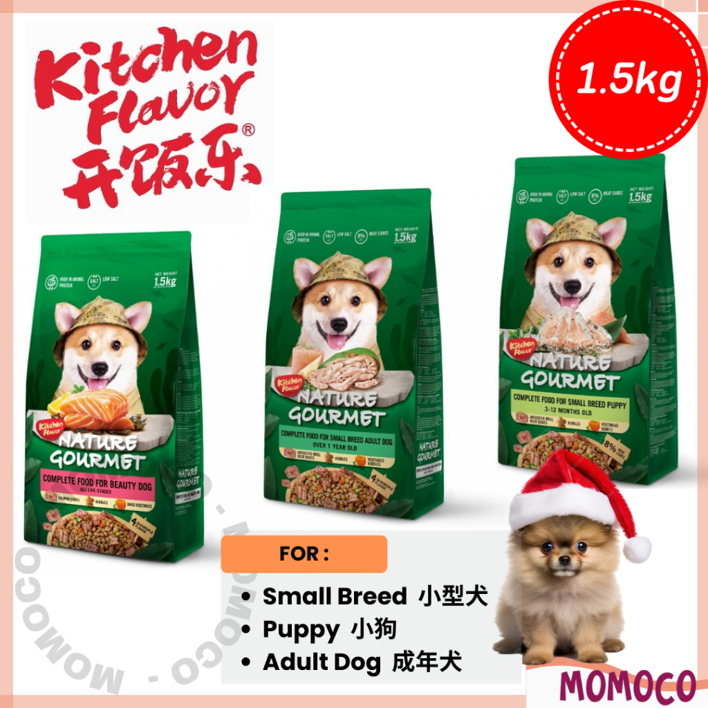 Kitchen Flavor Nature Gourmet 1.5kg/1kg Repack Small Bite/Breed/Puppy ...