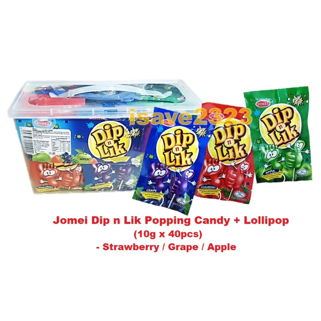 [HALAL] Jomei Dip n Lik Popping Candy + Lollipop (10g x 40pcs ...