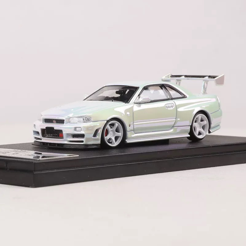Fuji 1/64 Nissan Skyline GT-R (R34) Nismo Z-Tune High Wing - Pearl White | Shopee Malaysia