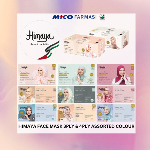 PROMOTION !!! HIMAYA FACE MASK 4PLY ASSORTEDS COLOURS 10'S / 50'S ...