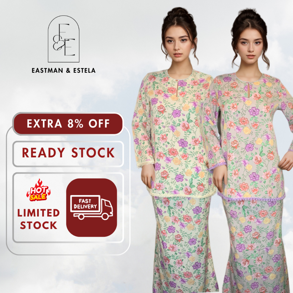 🌸[READY STOCKS]🌸 ESTELA BRAND BAJU KURUNG KEDAH SULAM KLASIK ANGGUN ...