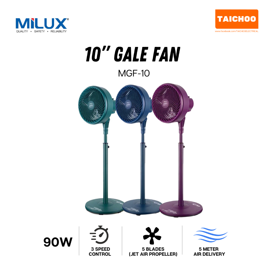 Milux 10” Gale Fan MGF-10 | Shopee Malaysia