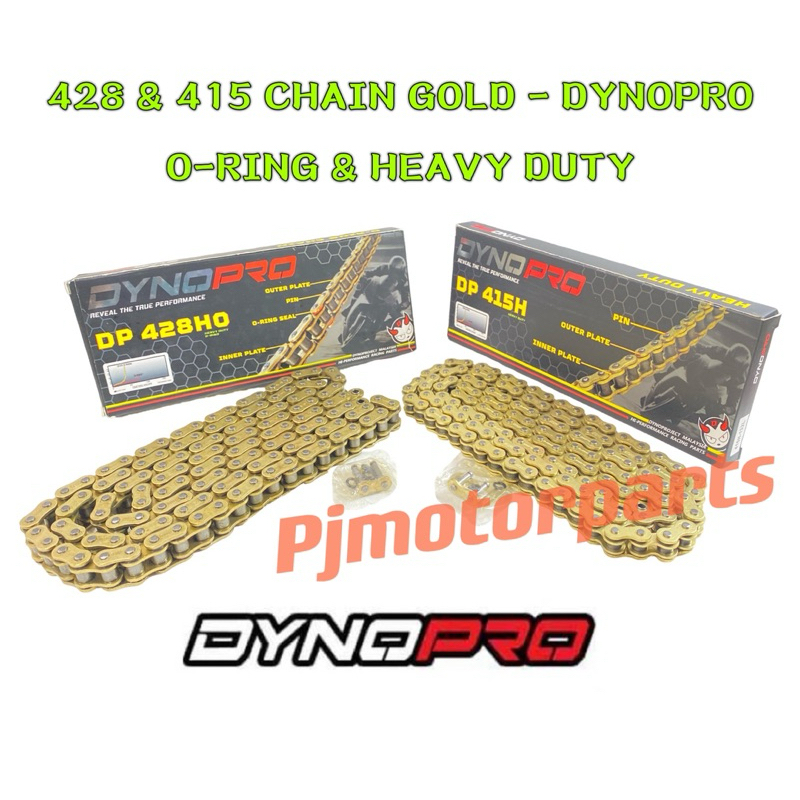 ( 100% ORIGINAL DYNOPRO ) 428 & 415 O-RING / HEAVY DUTY CHAIN GOLD ...