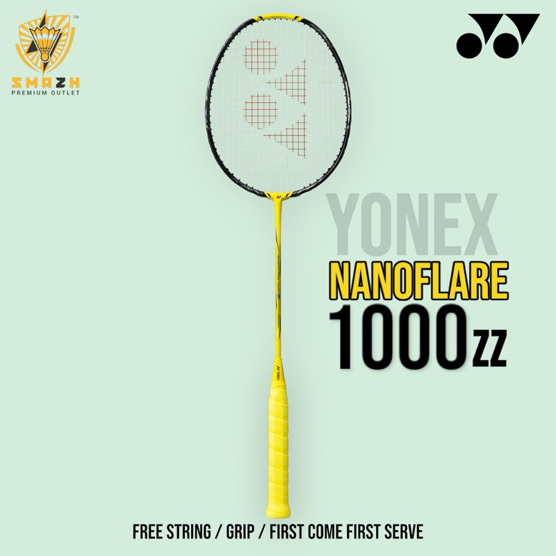 YONEX NANOFLARE 1000Z LIGHTNING YELLOW (Free String + Grip) | Shopee Malaysia