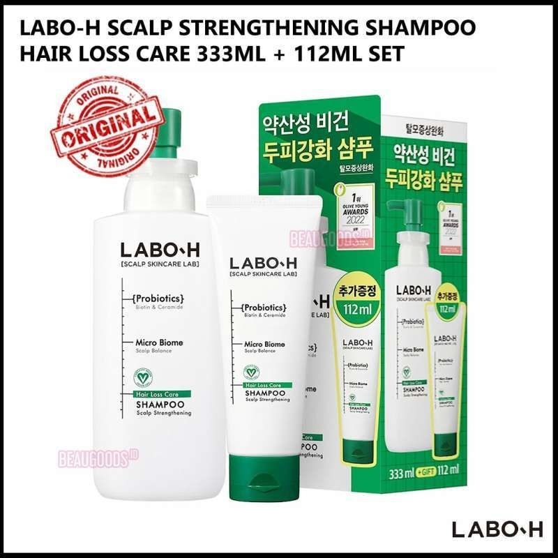 [LABO-H] Laboh 益生菌脫髮症狀緩解洗髮水 Hair Loss Relief Shampoo 333ml + GIFT 112ML | Shopee Malaysia