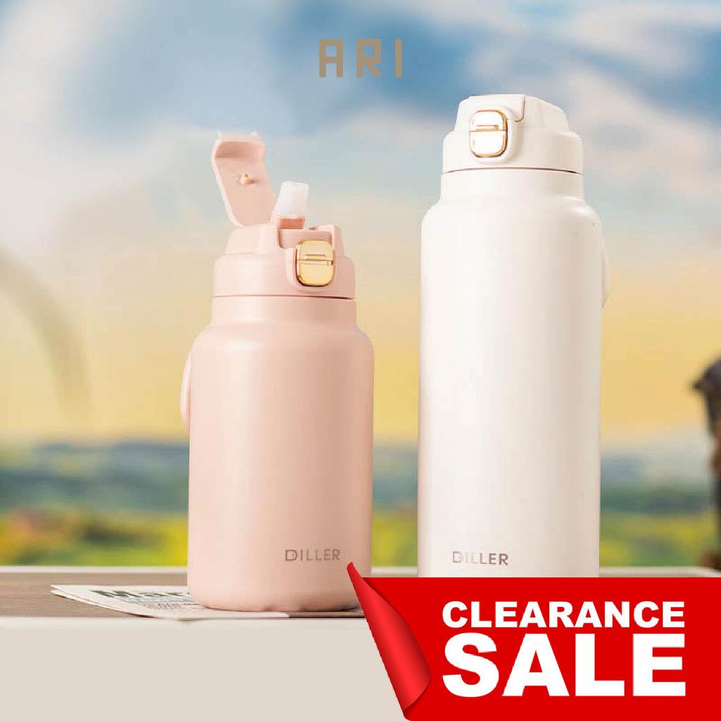 ARI Diller Thermos Bottle with Straw Premium 304 Stainless Steel ...