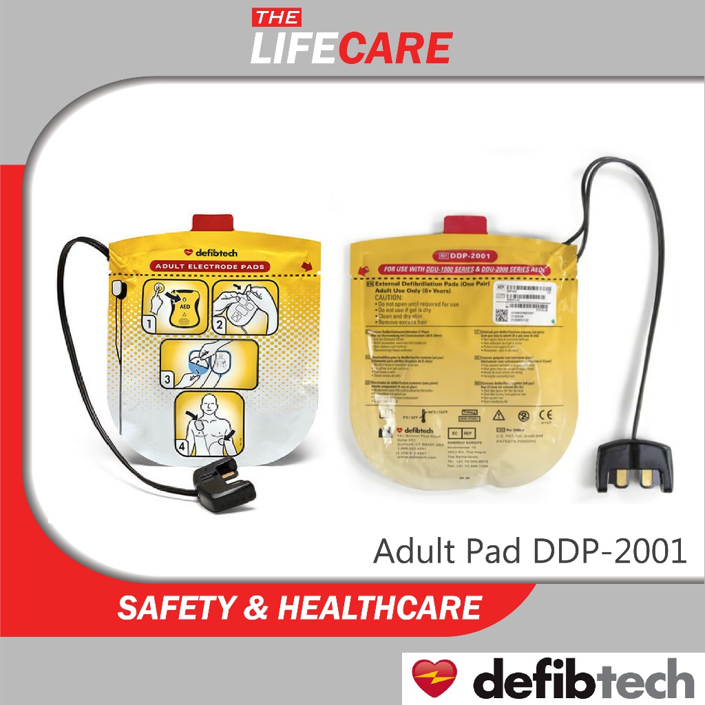 DDP-2001 Defibtech Adult AED Pads For Lifeline VIEW AED and Lifeline ...
