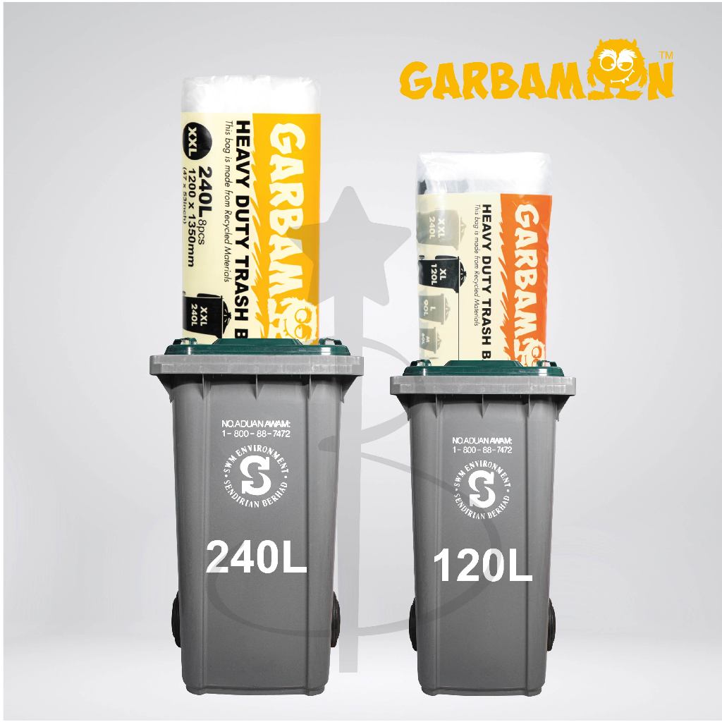 GARBAMON Beg Sampah Lutsinar Tugas Berat Gulung Serbaguna - Heavy duty ...