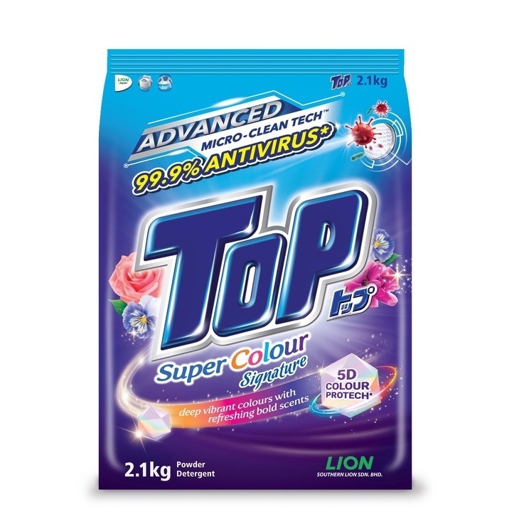 Top Detergent Powder Sabun Basuh Baju Laundry Soap 2.1kg~2.3kg | Shopee ...