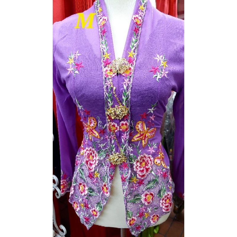 Kebaya Nyonya Sulam Traditional Hand Made (M) | Shopee Malaysia