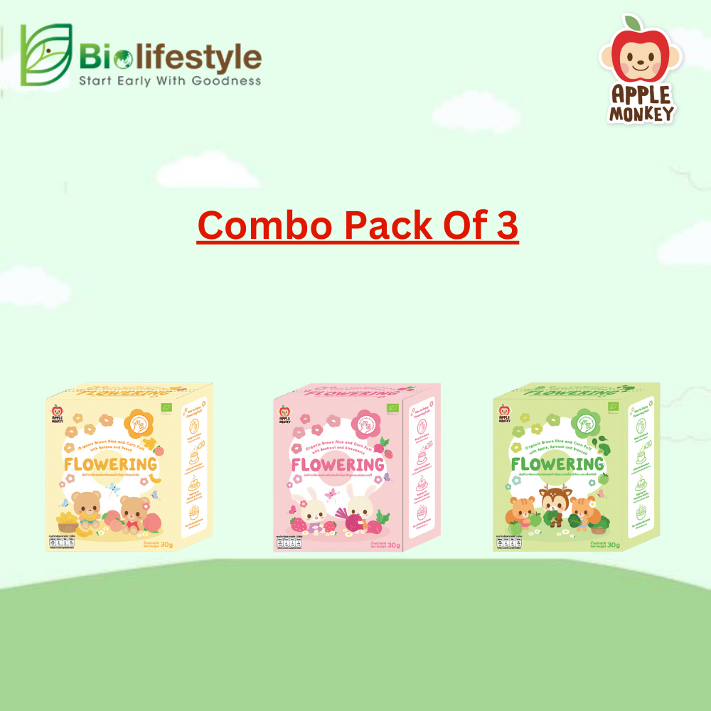 (Combo Pack Of 3) Apple Monkey Organic Flowering Puff (30g) | Shopee ...