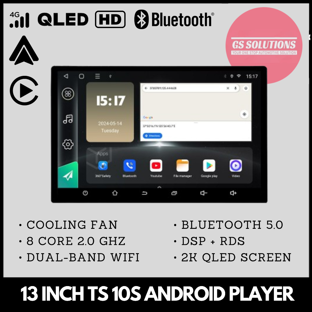 🔥13 Inch Android Player🔥TS10S Android Player 2K QLED 8 Core 360 ...