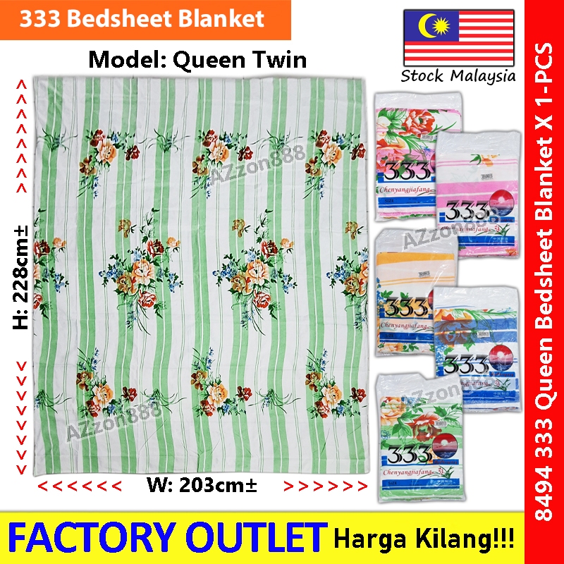 333 Bedsheet Blanket 100%Cotton Twin Queen Size Selimut Cover Tilam AAA ...