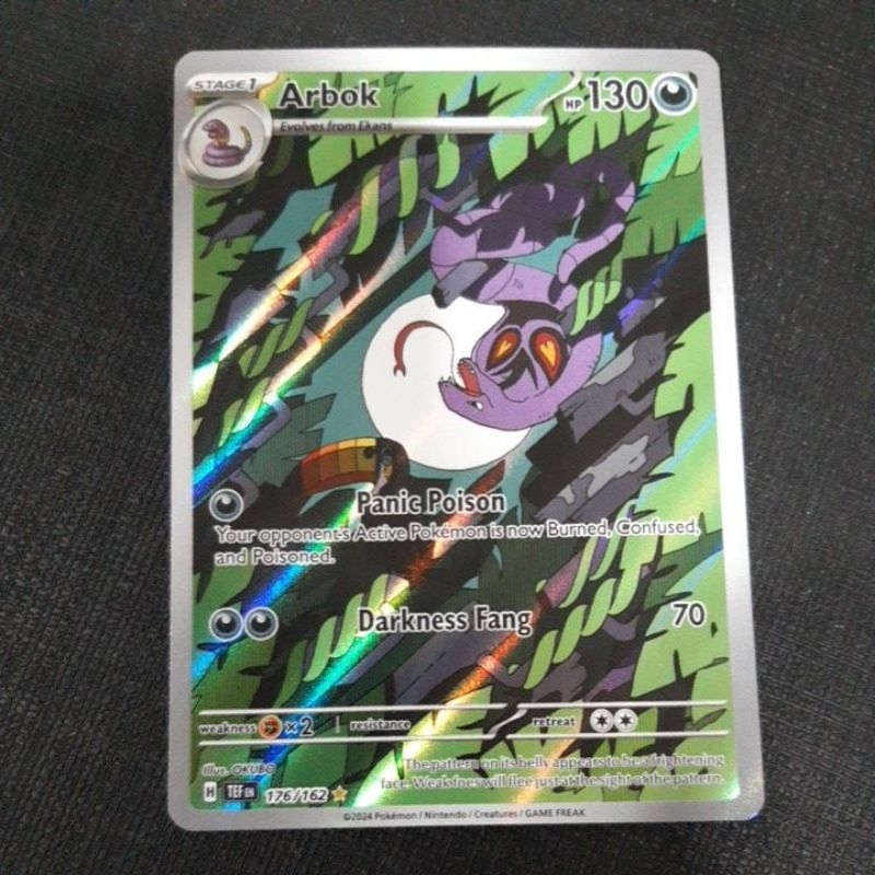 Pokemon Card TCG : SV6 Temporal Forces : Arbok 176/162 Illustration Rare 100% Original Pokemon ...