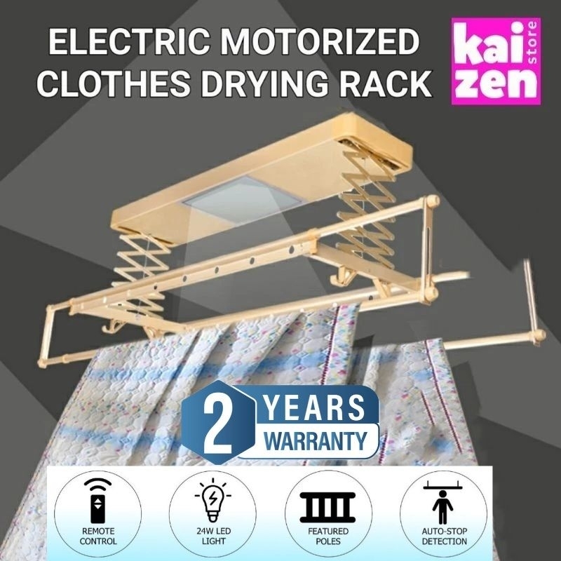 📢KAIZEN STORE MALAYSIA📢[BASIC AUTO-LIFT+LED LIGHT ] Electric Drying ...