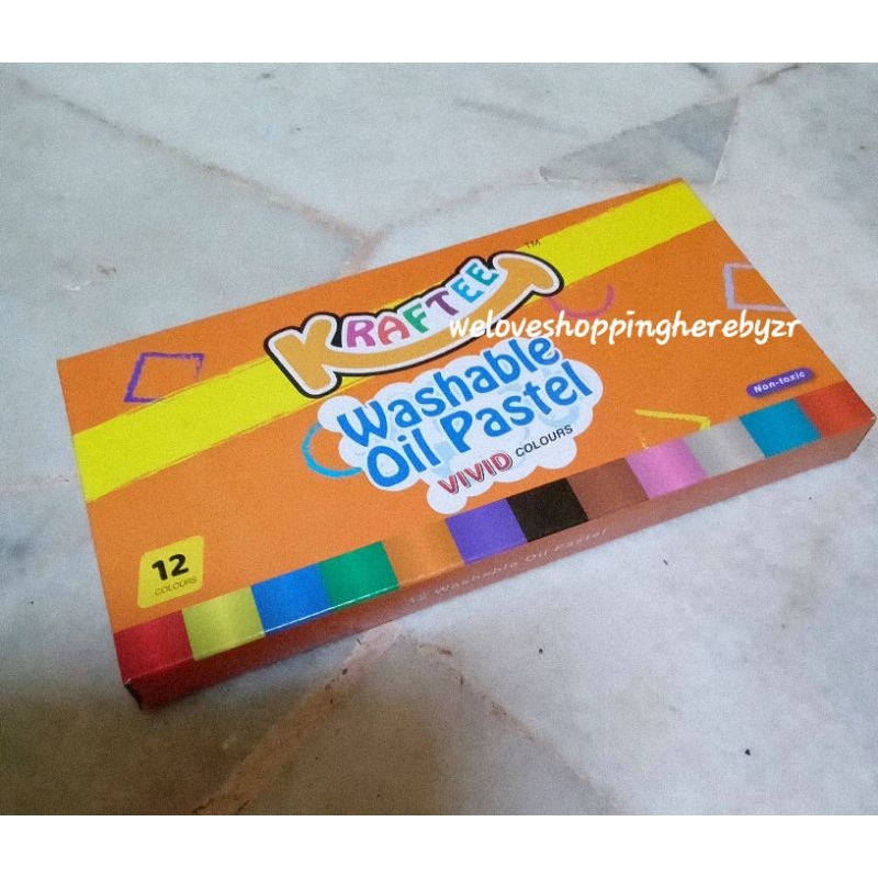 [Ready Stock] KRAFTEE Washable Oil Pastel 12 Colours | Shopee Malaysia